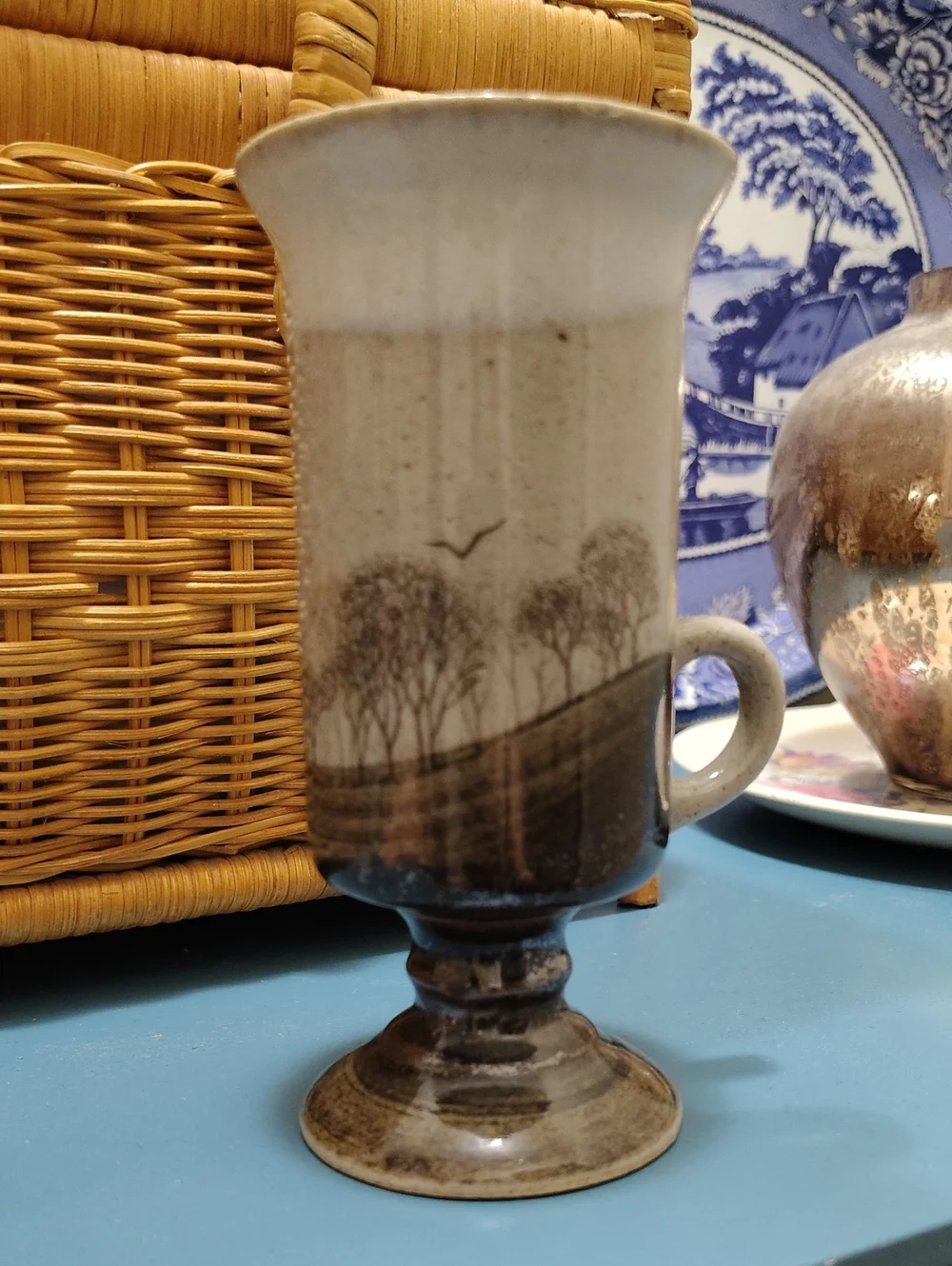 Otagiri | Art | Otagiri Cream And Brown Pedestal Ceramic Mug With Tree ...